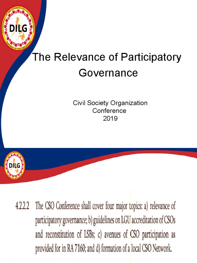 1 - The Relevance of Participatory Governance | PDF | Governance ...