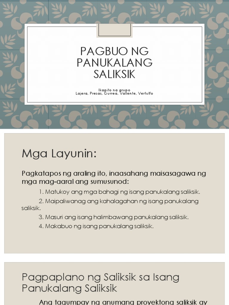 Panukalang Saliksik | PDF