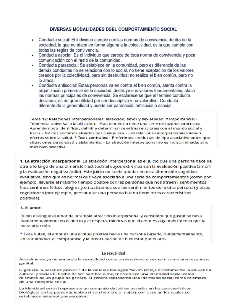 Modalidades de Conducta Social | PDF | Comportamiento | Sociedad