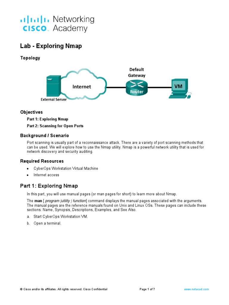 4.5.2.10 Lab - Exploring Nmap | PDF | File Transfer Protocol | System Software