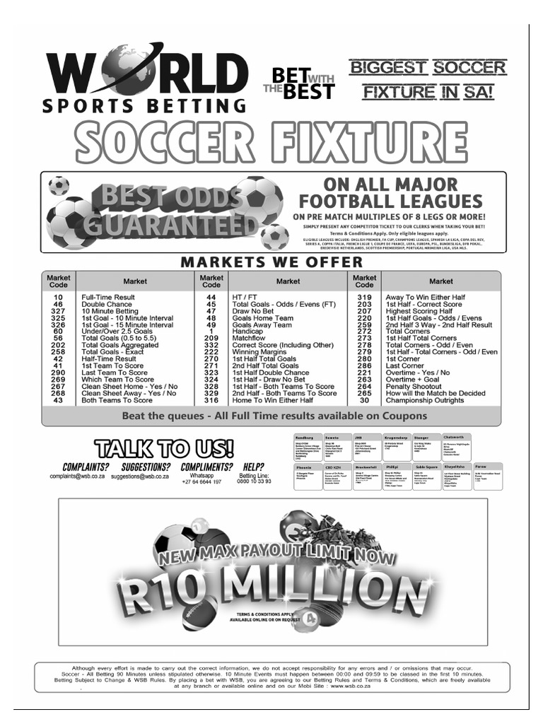 WSB Soccer Fixture | PDF | Professional Sports Leagues | Football Teams