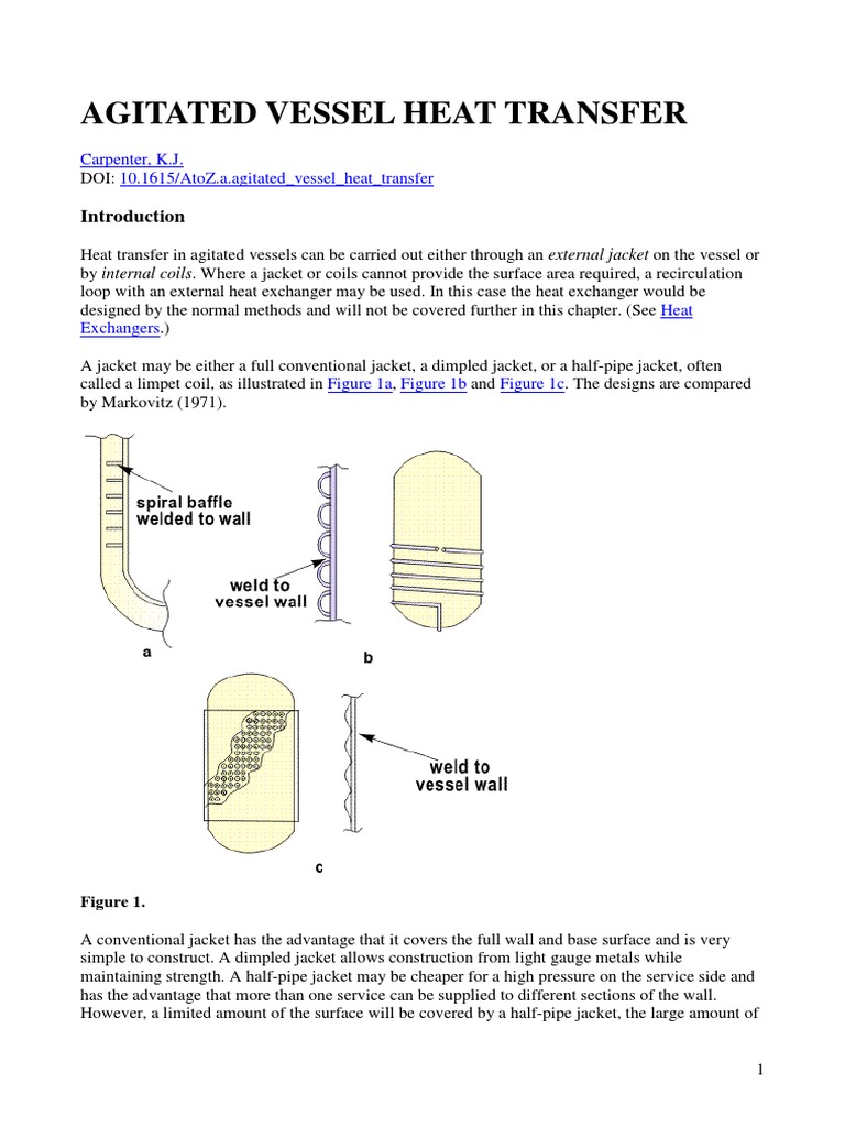 Agitated Vessel Heat Transfer PDF | PDF | Heat Transfer | Viscosity