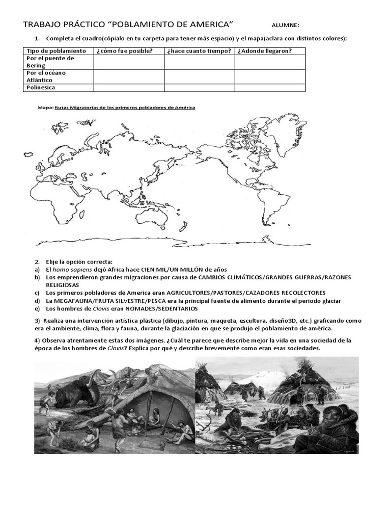 Maqueta del Poblamiento de América | PDF