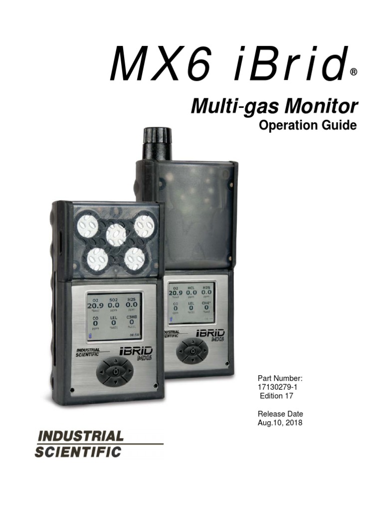 Mx6 Ibrid: Multi-Gas Monitor | PDF | Calibration | Menu (Computing)