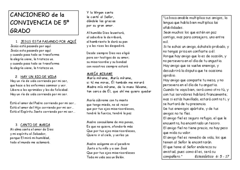 Cancionero Convivencia | Descargar gratis PDF | María, madre de Jesús ...