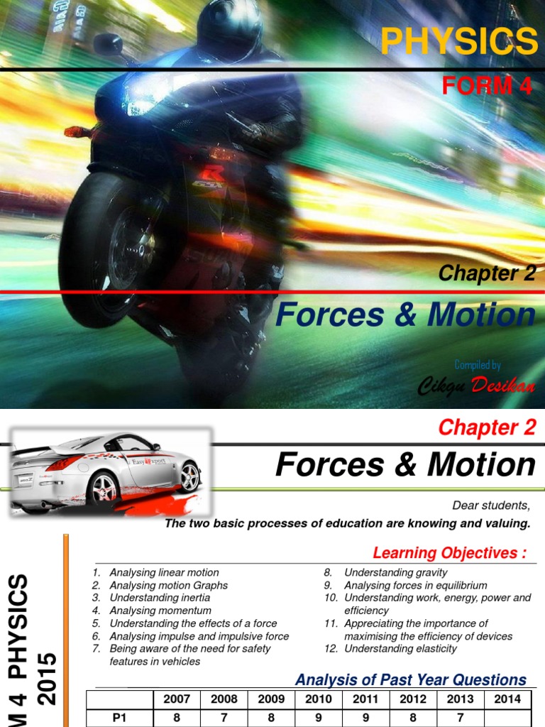 Forces and Motion Form 4 | PDF | Collision | Gravity