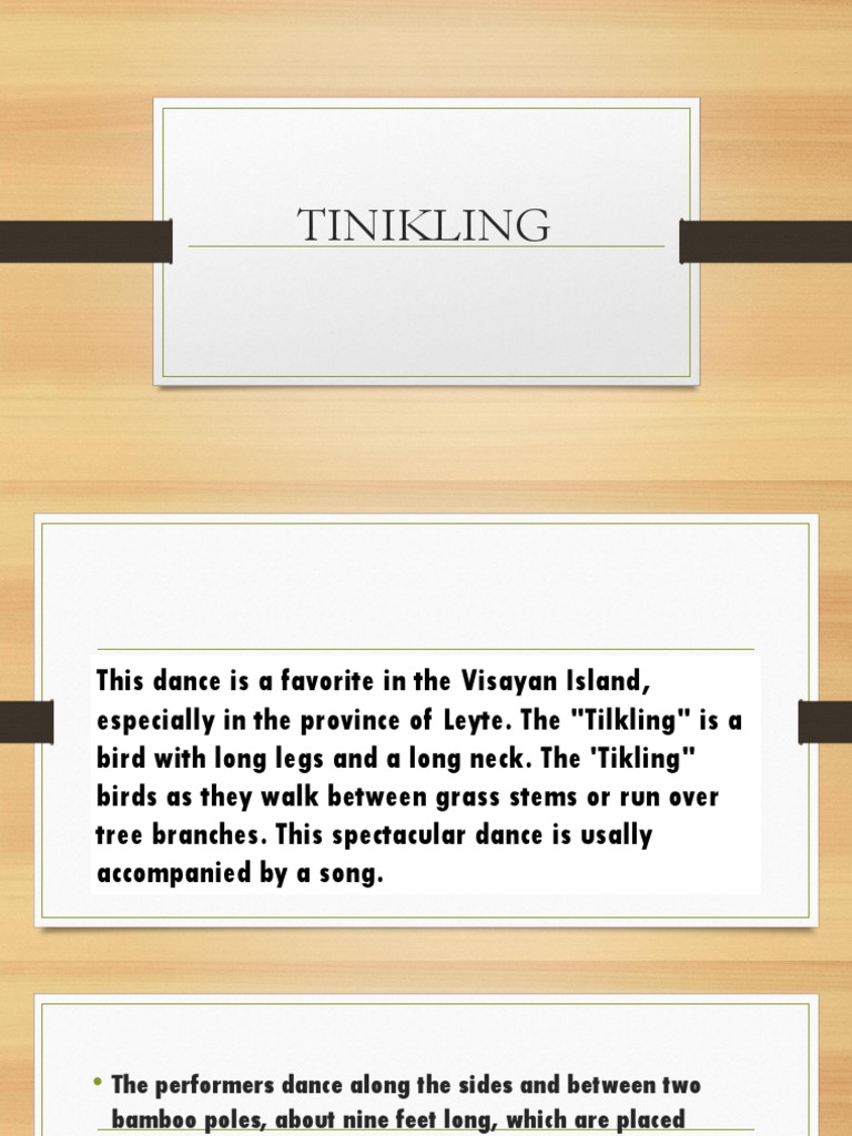 TINIKLING | PDF | Performing Arts | Dances