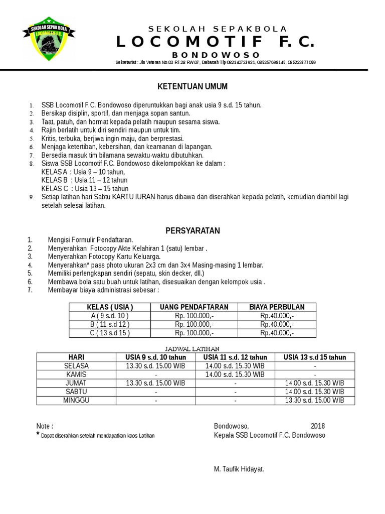 Form Pendaftaran SSB | PDF