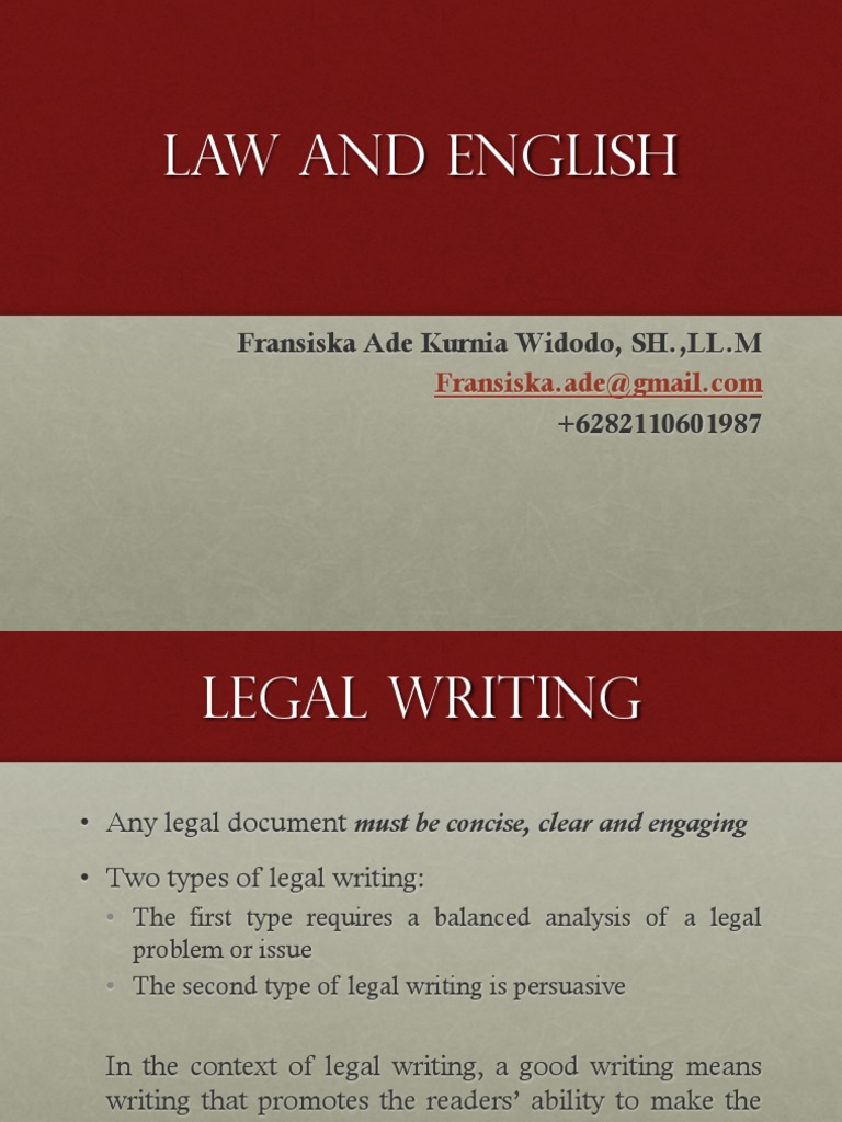Legal Writing | PDF
