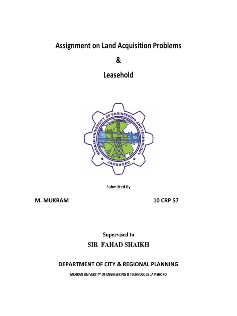 Land Acquisation Problems | PDF | Leasehold Estate | Option (Finance)