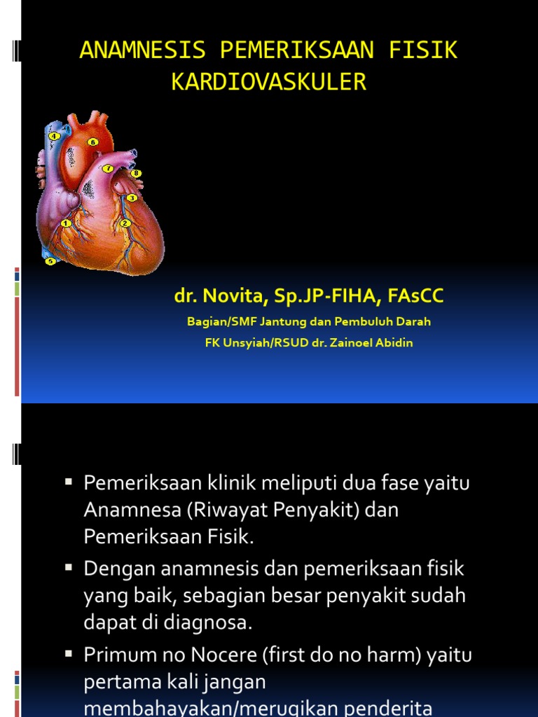 Anamnesis Dan Pemeriksaan Fisik Kardiovaskuler | PDF