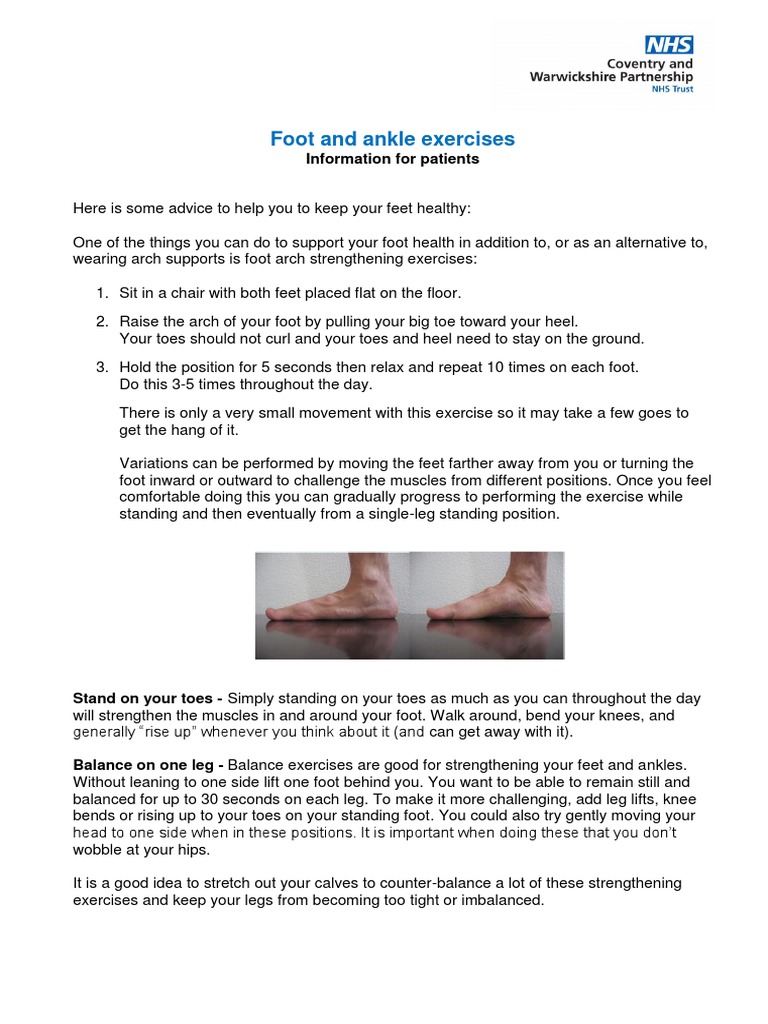 Foot and Ankle Exercises | Download Free PDF | Foot | Lower Limb Anatomy