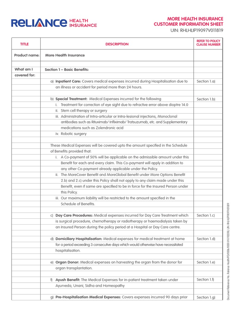 Health Insurance Benefits Guide | PDF | Hospital | Insurance Policy