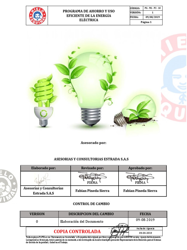 Programa de Ahorro y Uso Eficiente de La Energia Electrica | PDF | Uso eficiente de energía ...