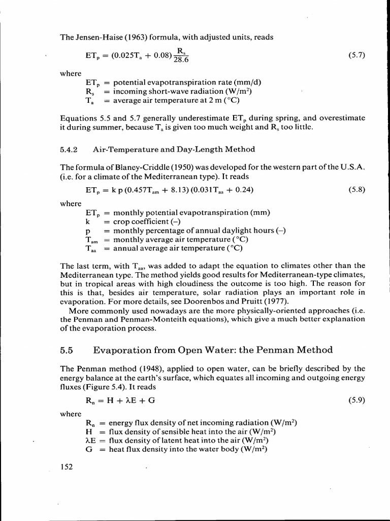 Blaney Criddle Example Data PDF | PDF | Evapotranspiration | Soil