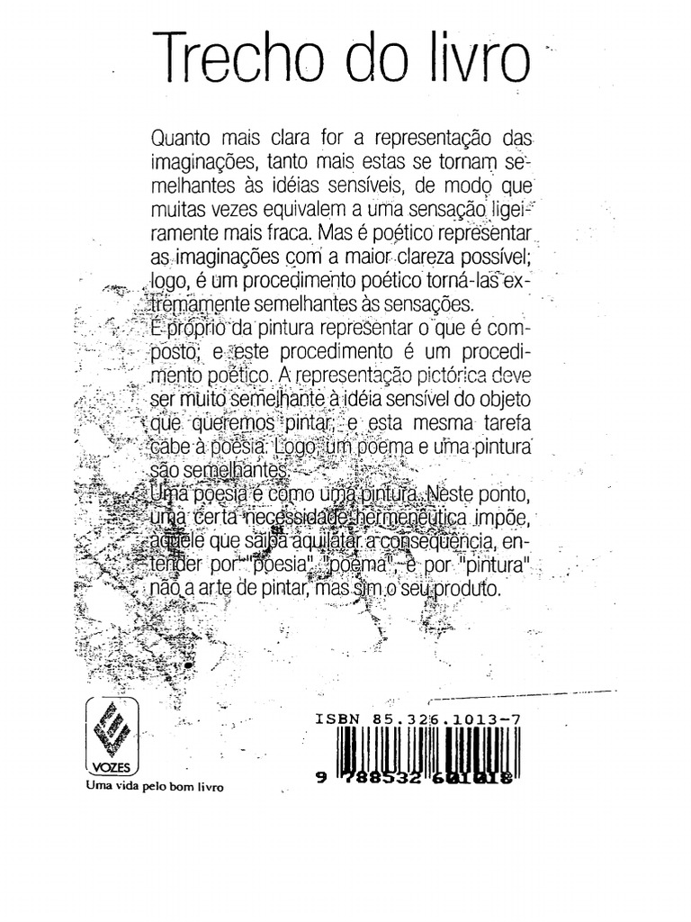 Alexander Gottlieb Baumgarten - Estética - A Lógica Da Arte e Do Poema ...