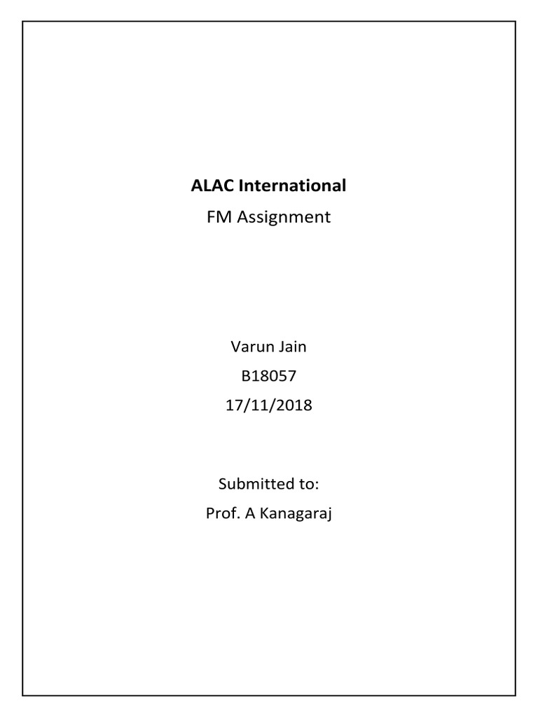 ALAC International | PDF | Mezzanine Capital | Subordinated Debt