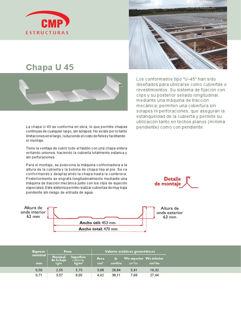 Chapa U45 | PDF