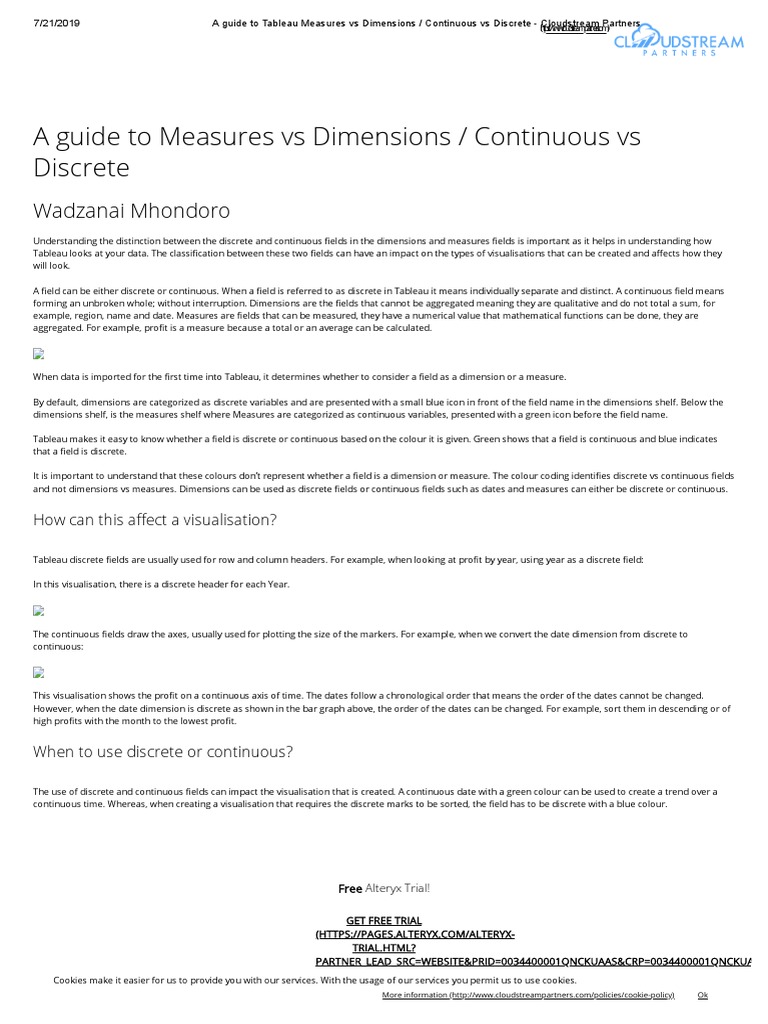 A Guide To Tableau Measures Vs Dimensions - Continuous Vs Discrete ...
