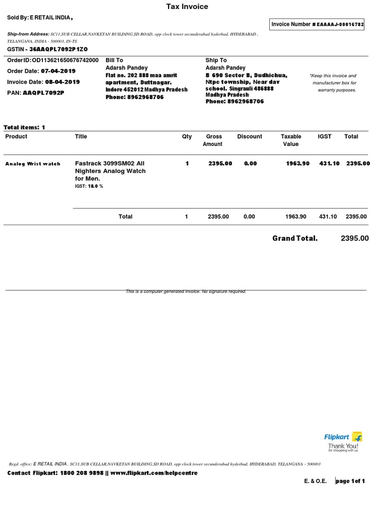 Invoice | PDF | Taxation | Business Documents