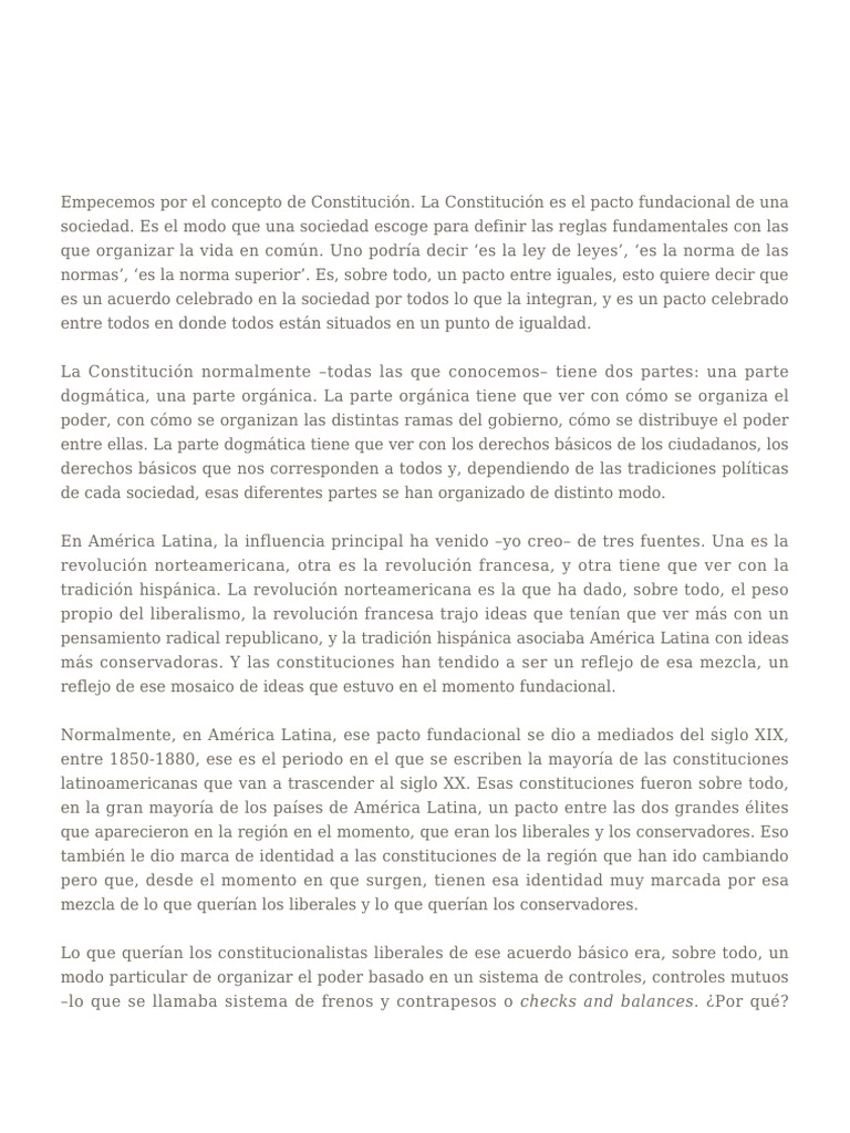 Roberto Gargarella Qué Es La Constitución Pdf Constitución