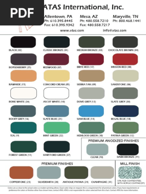 Reynobond Color Chart
