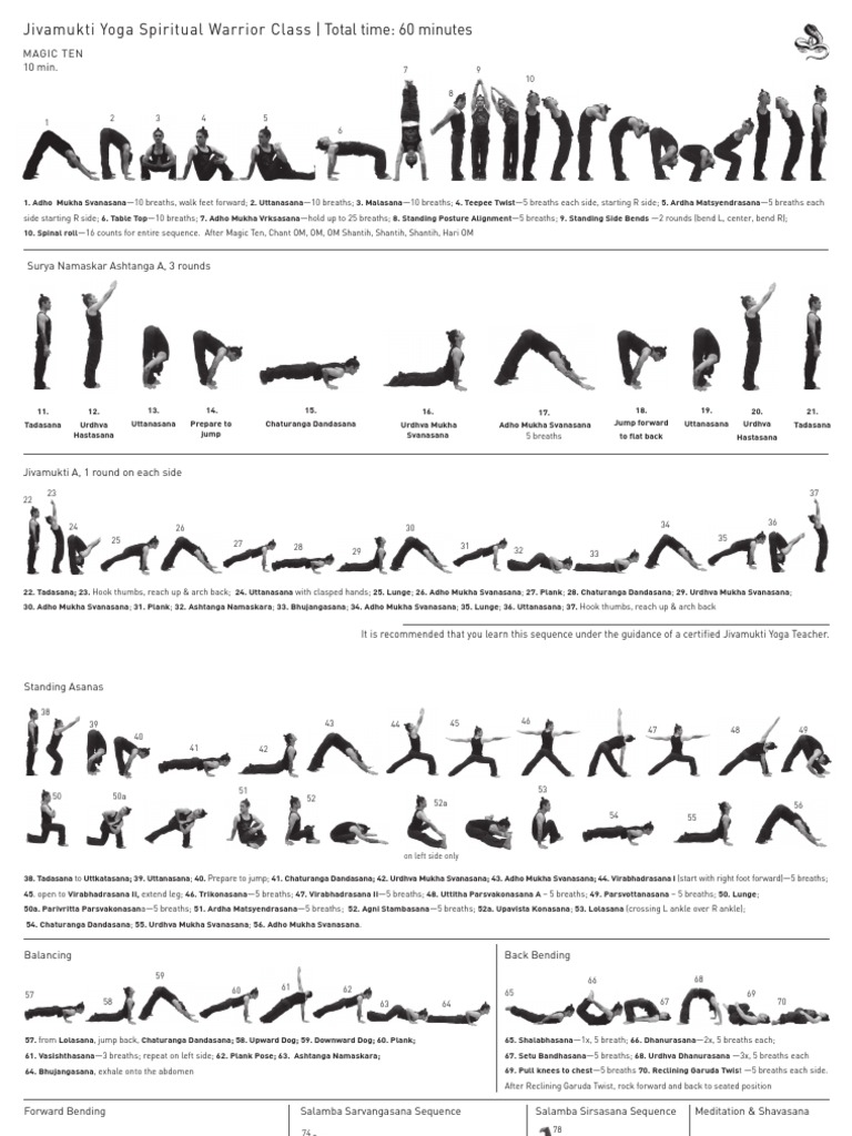 Jivamukti Yoga Spiritual Warrior Class Sequence: A Detailed 60-Minute ... Jivamukti Yoga Spiritual Warrior Class Sequence: A Detailed 60-Minute ...