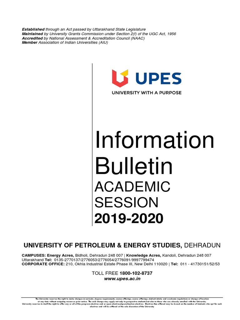UPES Admission and Fee Structure 2023 | PDF | University And College ...