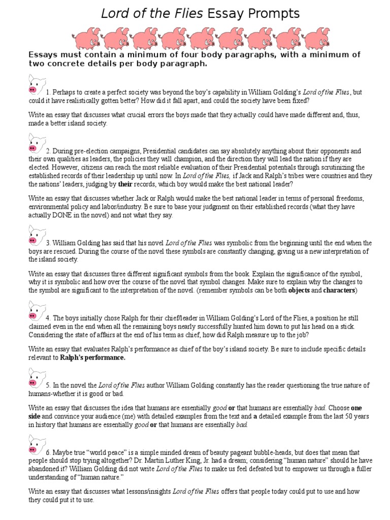 Lord of The Flies | PDF | Essays
