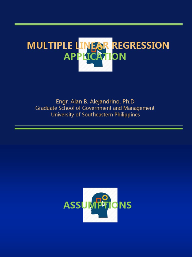 MLR Lecture Assumptions | PDF | Regression Analysis | Multicollinearity