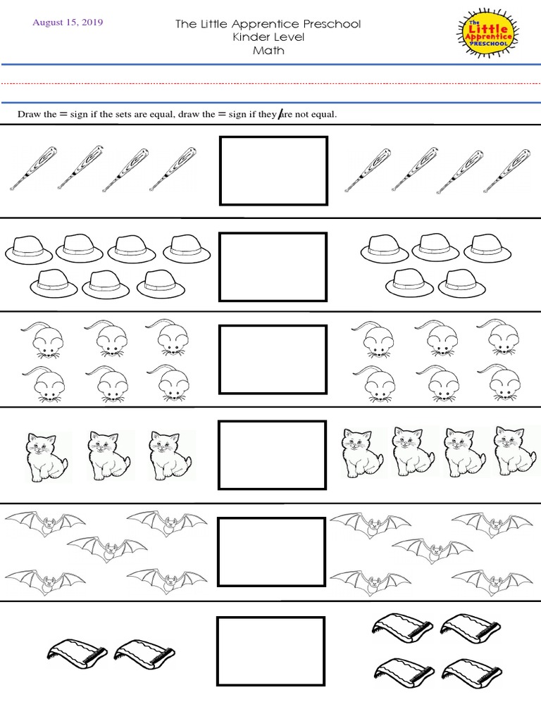 The Little Apprentice Preschool Kinder Level Math | PDF