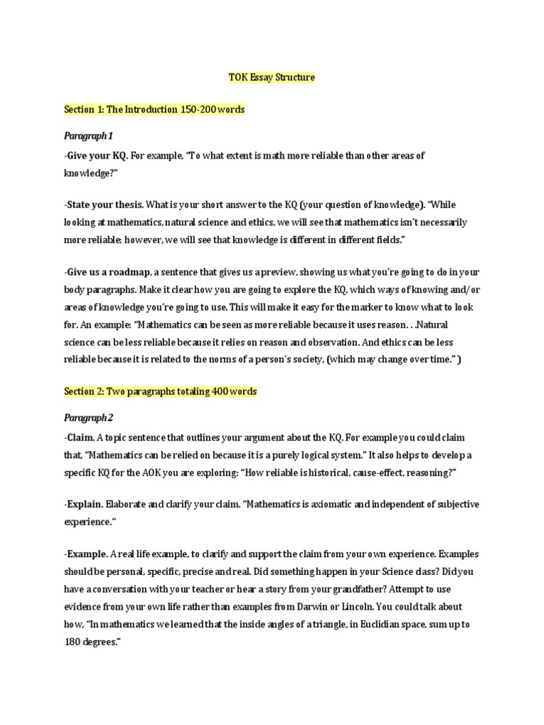 Tok Essay Structure | PDF | Euclidean Geometry | Euclidean Space