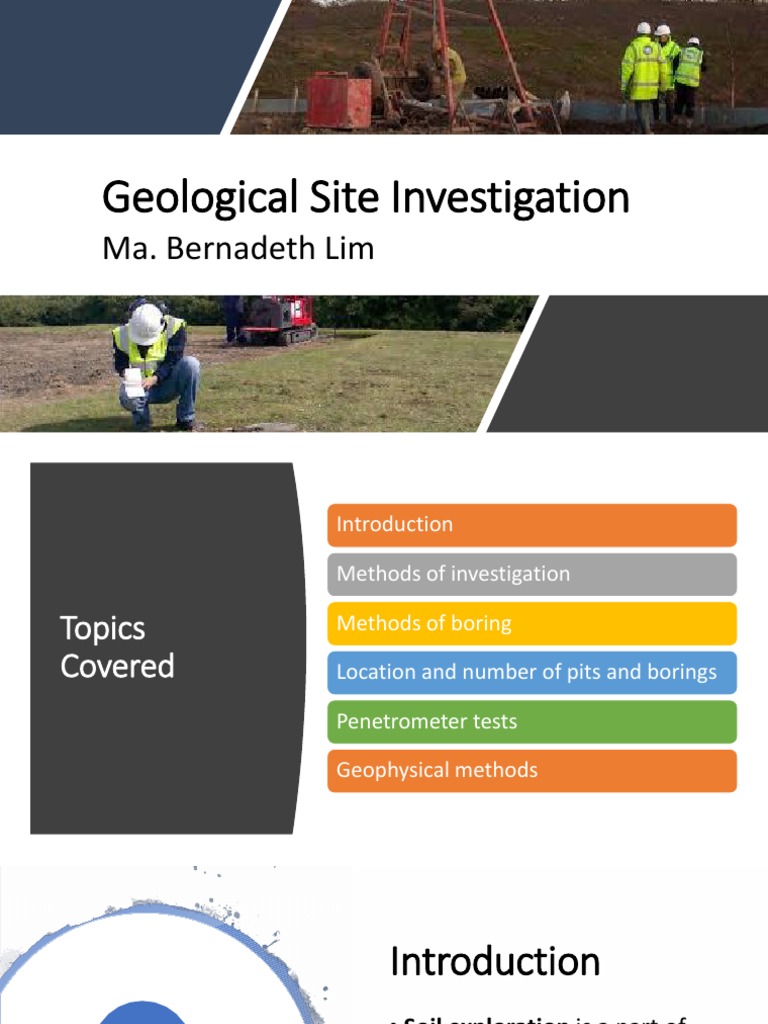 Geotechnical Site Investigation Methods | PDF | Drilling Rig | Drill
