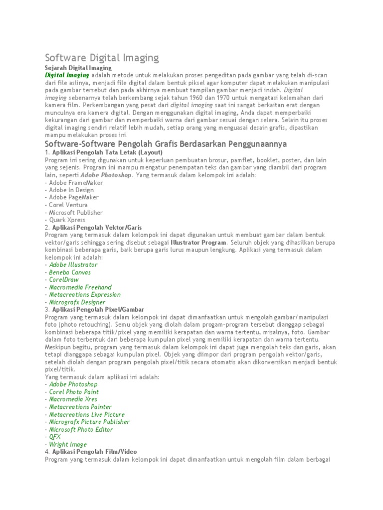 Software Digital Imaging | PDF