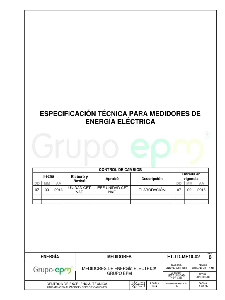 Et TD Me10 02 Medidores de Energia | PDF | Muestreo (Estadísticas ...