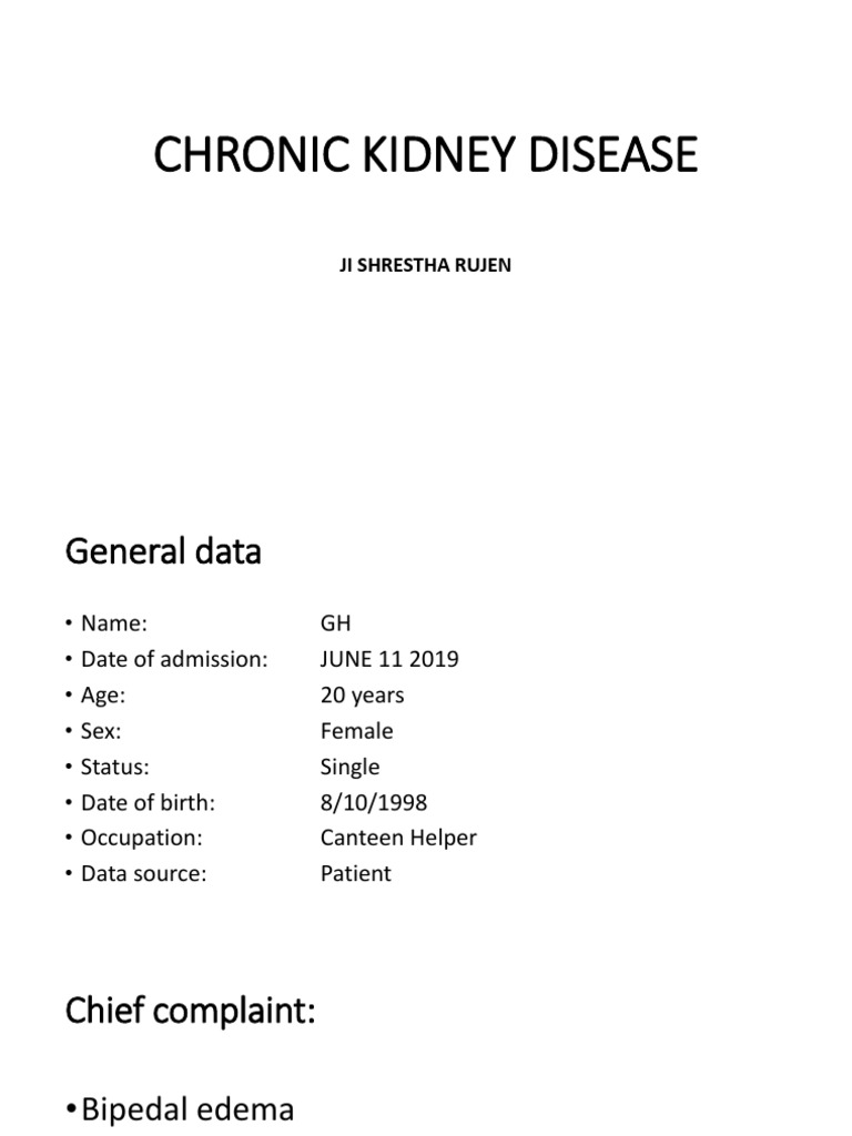 CKD Presentation | PDF | Chronic Kidney Disease | Renal Function