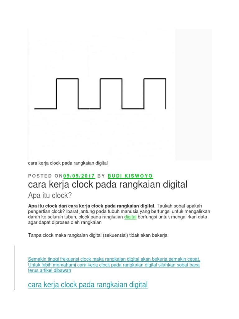 Cara Kerja Clock pada Rangkaian Digital | PDF