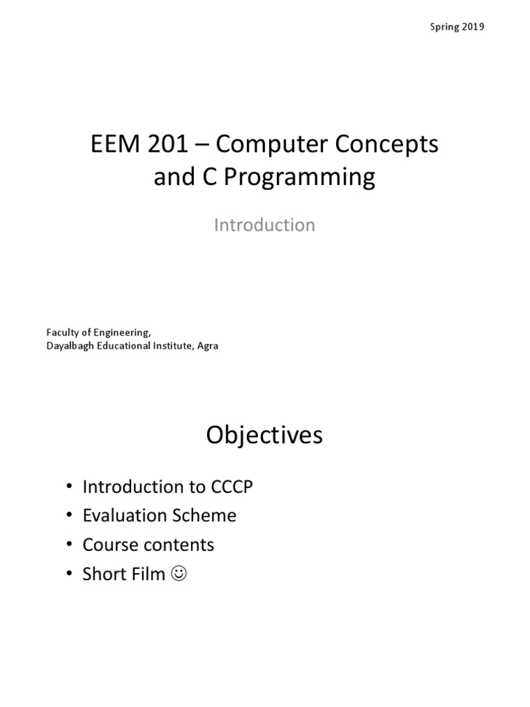 EEM 201 - Computer Concepts and C Programming and C Programming | Download Free PDF | Random ...