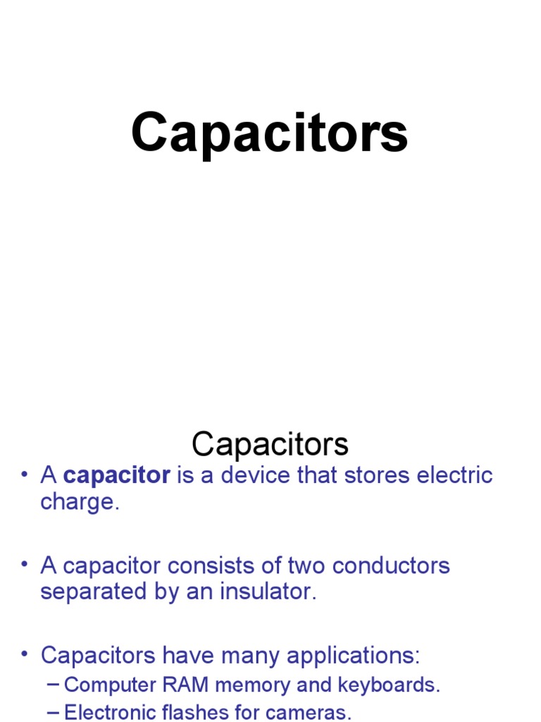 Understanding Capacitors and Their Functions | PDF | Dielectric | Capacitor