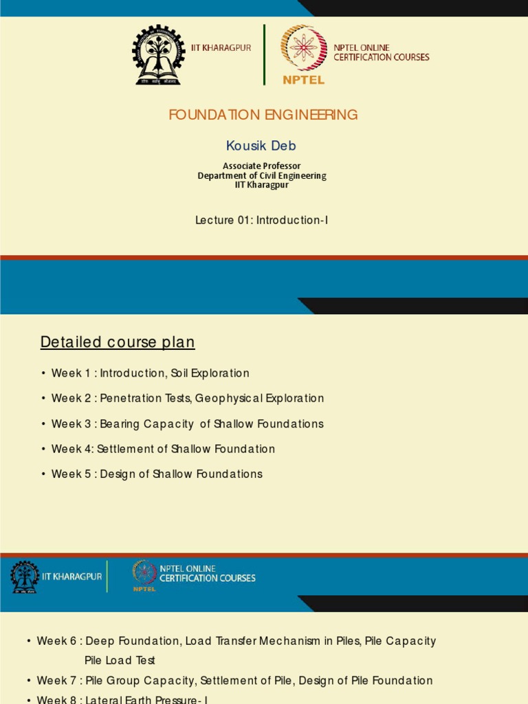 Foundation Engineering Course Overview | PDF | Deep Foundation ...