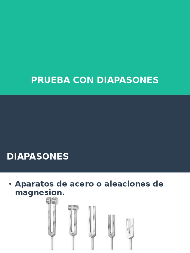 Pruebas de Diapasones Auditivos | PDF | Enfermedades y trastornos ...