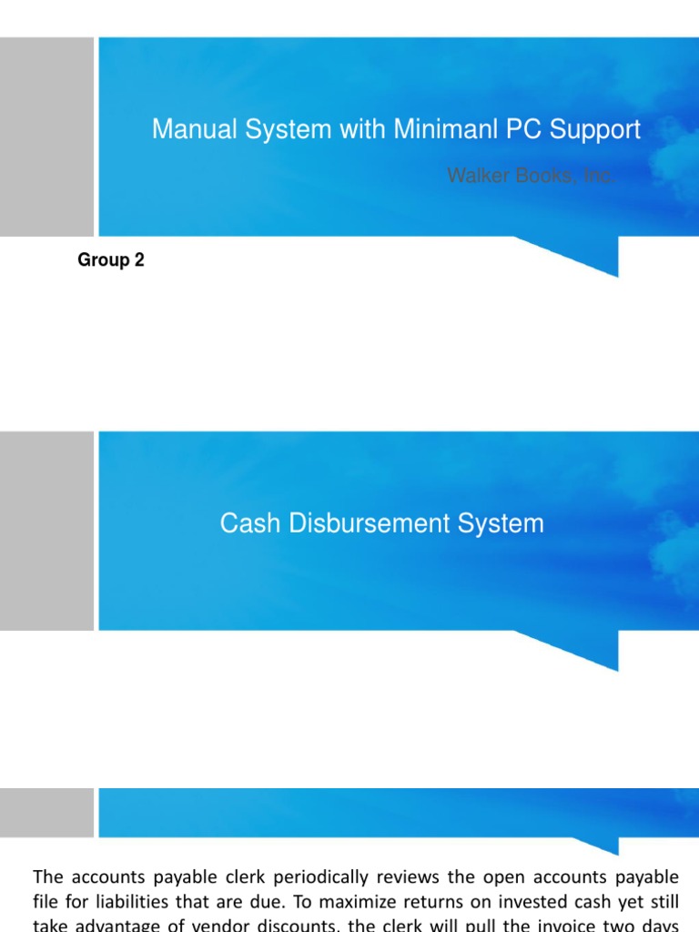 Cash Disbursement System | PDF | Accounts Payable | Service Industries