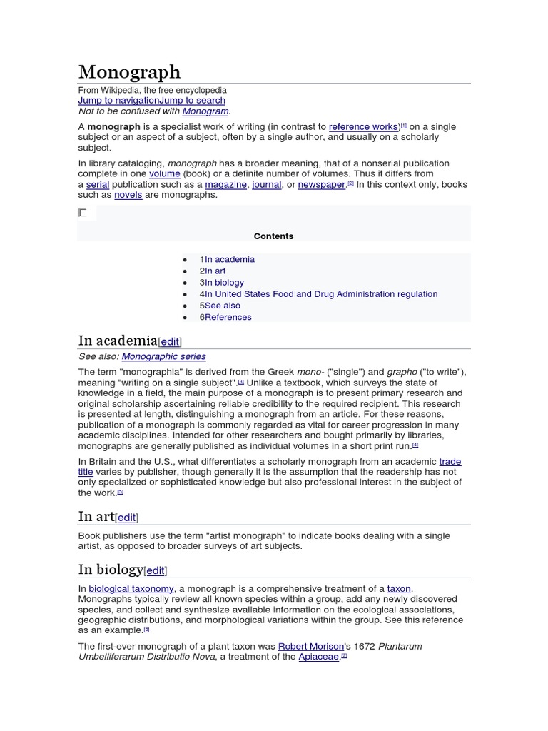 Monograph | PDF | Academia | Publishing