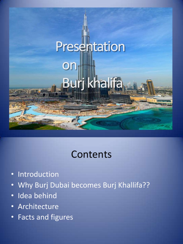 Presentation On Burj Khalifa | PDF | Business