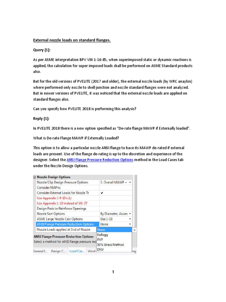 External Nozzle Loads On Nozzle Flanges | PDF | Mechanical Engineering ...