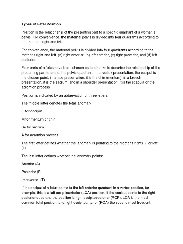 Understanding Fetal Positioning Through Landmark Identification and ...