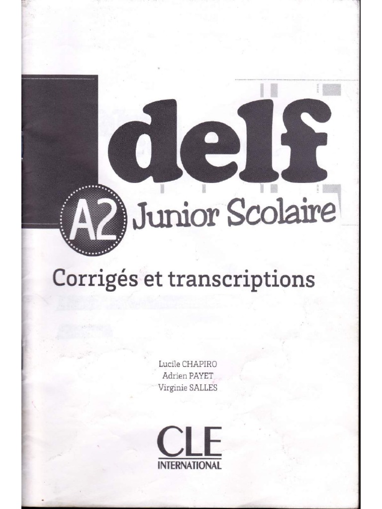 ABC DELF Junior A2 Corriges PDF | PDF