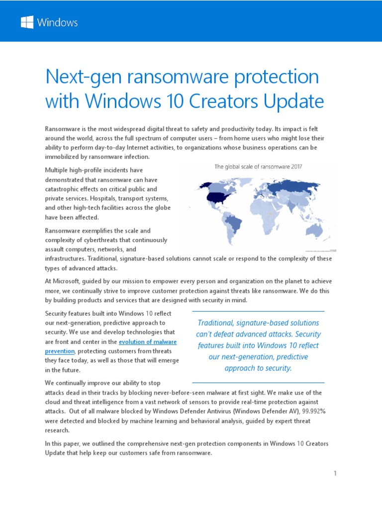 Next Gen Ransomware Protection With Windows 10 Creators Update en US ...
