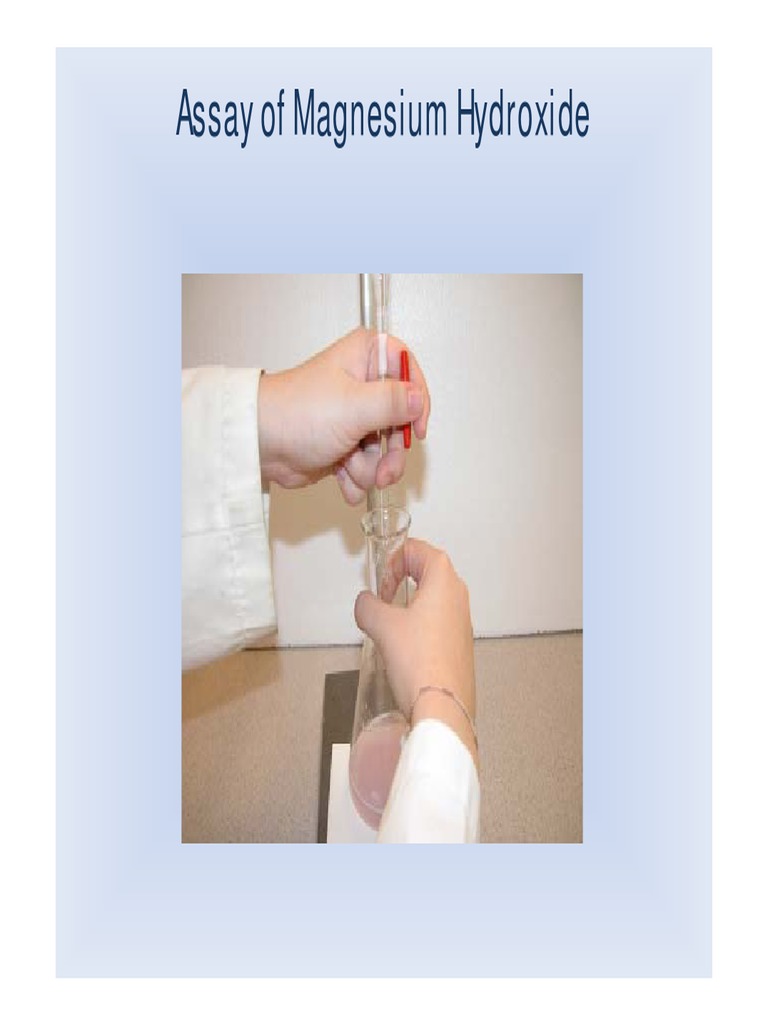 Assay of Magnesium Hydroxide | PDF | Magnesium | Hydroxide