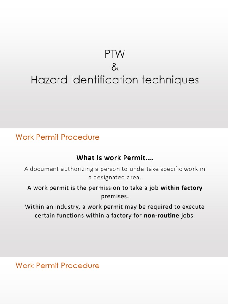 PTW | PDF | Safety | Engineering